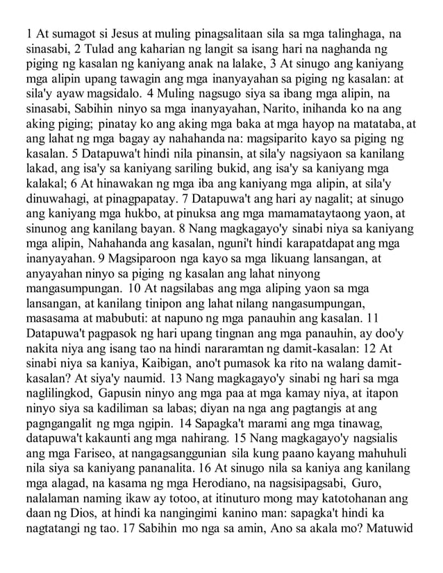 Tagalog bible new testament | PDF