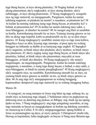 Tagalog bible new testament | DOCX