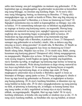 Tagalog bible new testament | DOCX