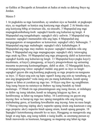 Tagalog bible new testament | DOCX