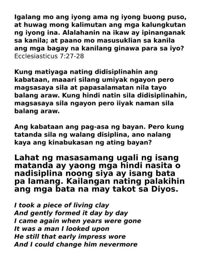 Tagalog Child Discipline Tract | PDF