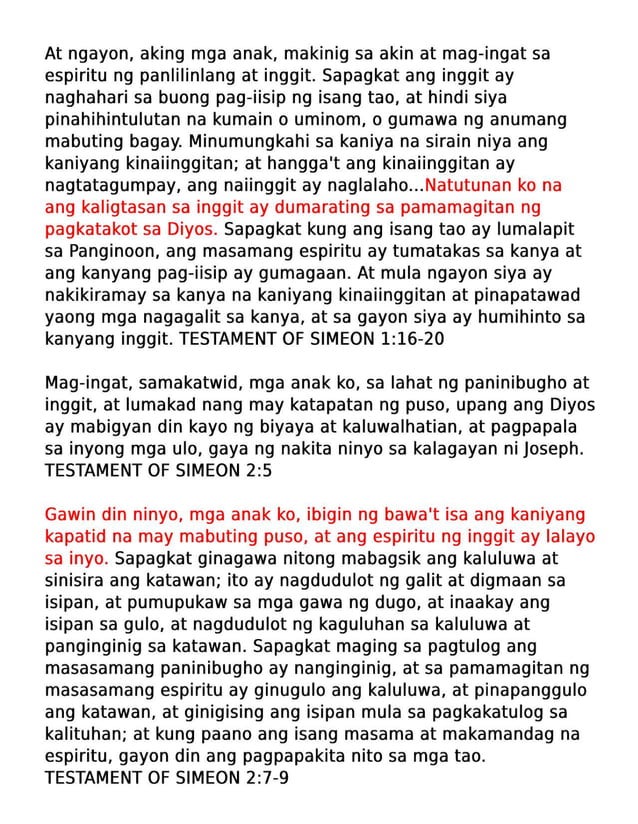 Tagalog Envy Warning Tract | PDF