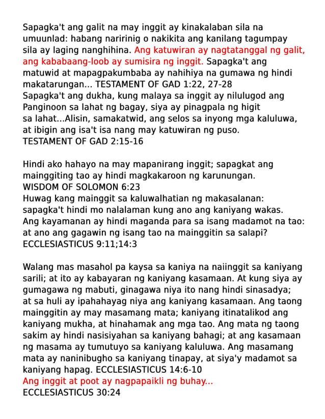 Tagalog Envy Warning Tract | PDF