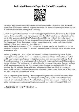 Tagalog Essay Tungkol Sa Climate Change | PDF