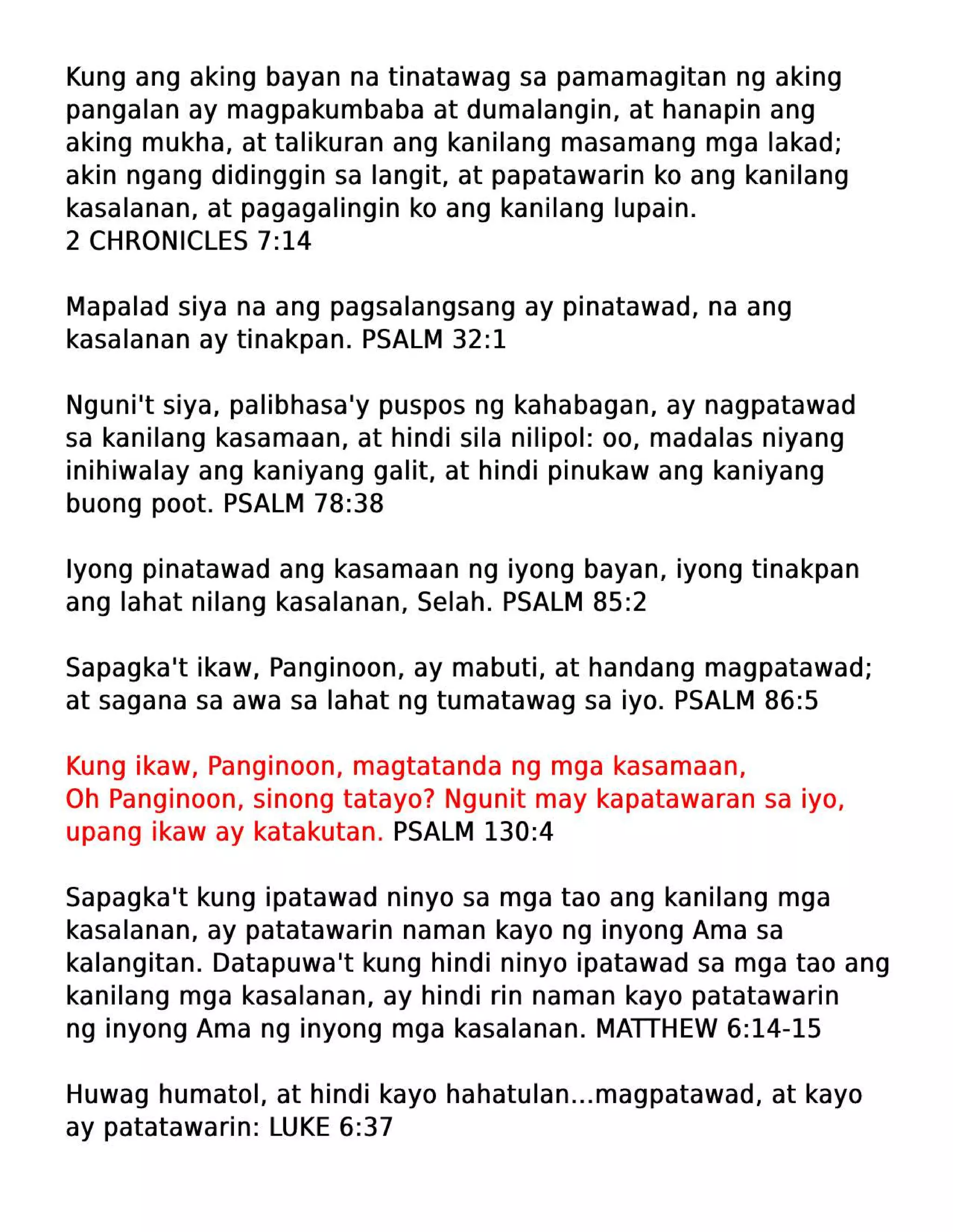 Tagalog Forgiveness Tract | PDF | Christianity | Religion & Spirituality