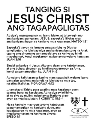 Tagalog Gospel Tract - ONLY JESUS CHRIST SAVES.pdf | Christianity | Religion & Spirituality
