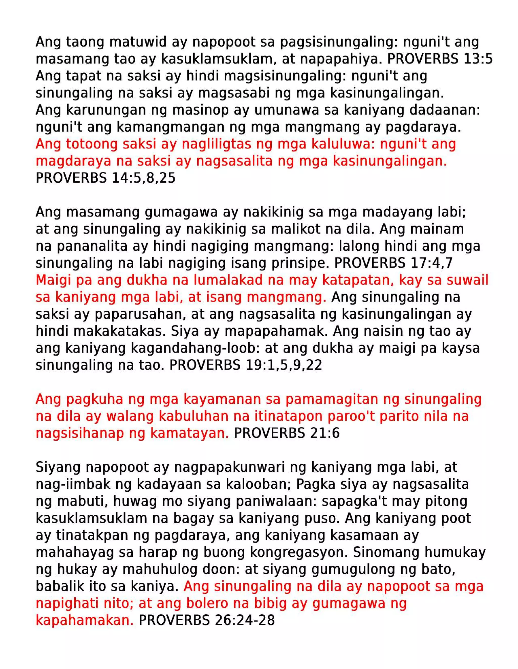 Tagalog Honesty Tract | PDF