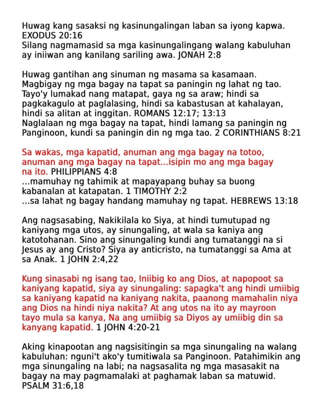 Tagalog Honesty Tract | PDF