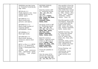 TAGALOG Lesson Guide Transitioning Level for the National Reading ...