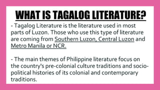 Tagalog Literature ( 21st Century Literature ) | PPTX