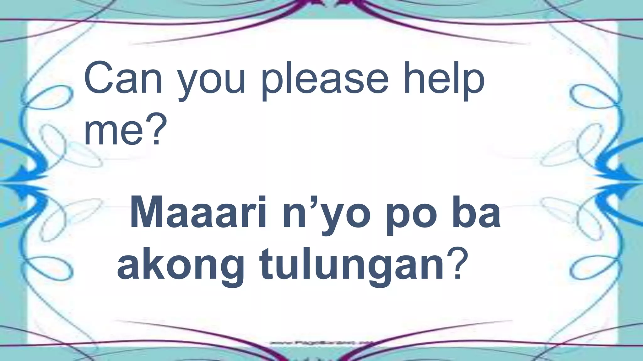 Tagalog phrases | PPTX