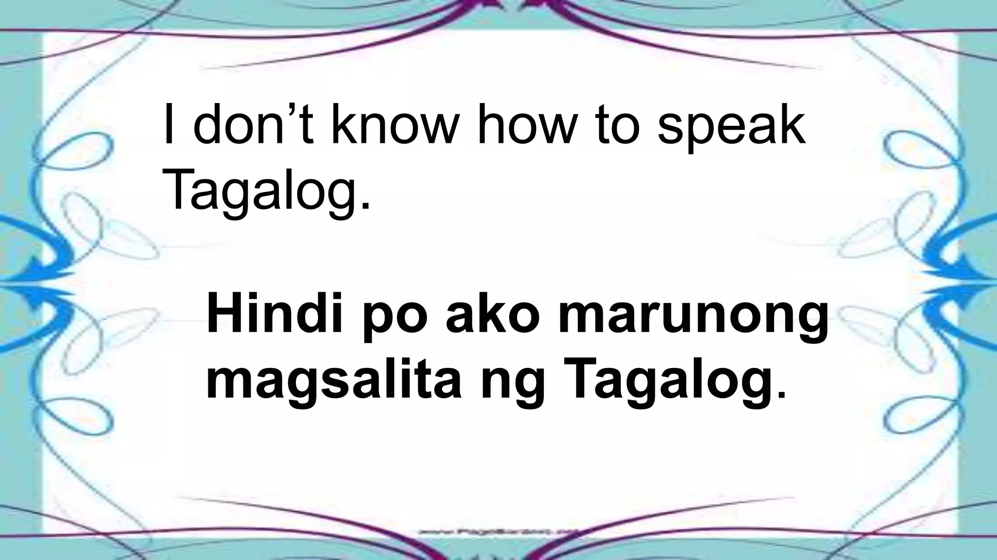 Tagalog phrases | PPTX