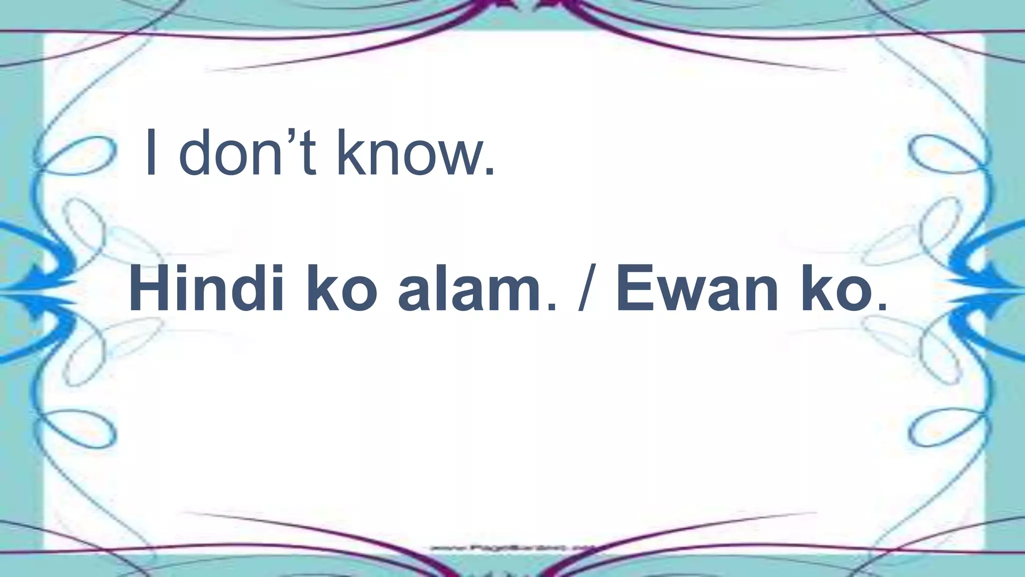 Tagalog phrases | PPTX