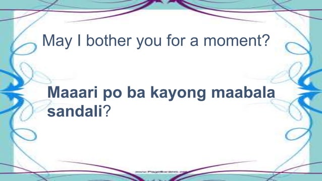 Tagalog phrases | PPTX | Holidays