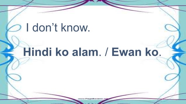 Tagalog phrases | PPTX | Holidays