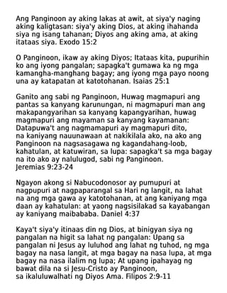 Tagalog Praise Worship Thanksgiving Tract | PDF