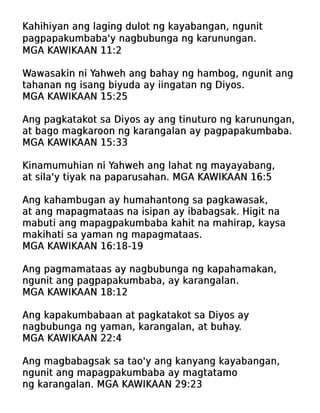 Tagalog Pride and Humility Tract | PDF