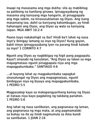Tagalog Pride and Humility Tract | PDF