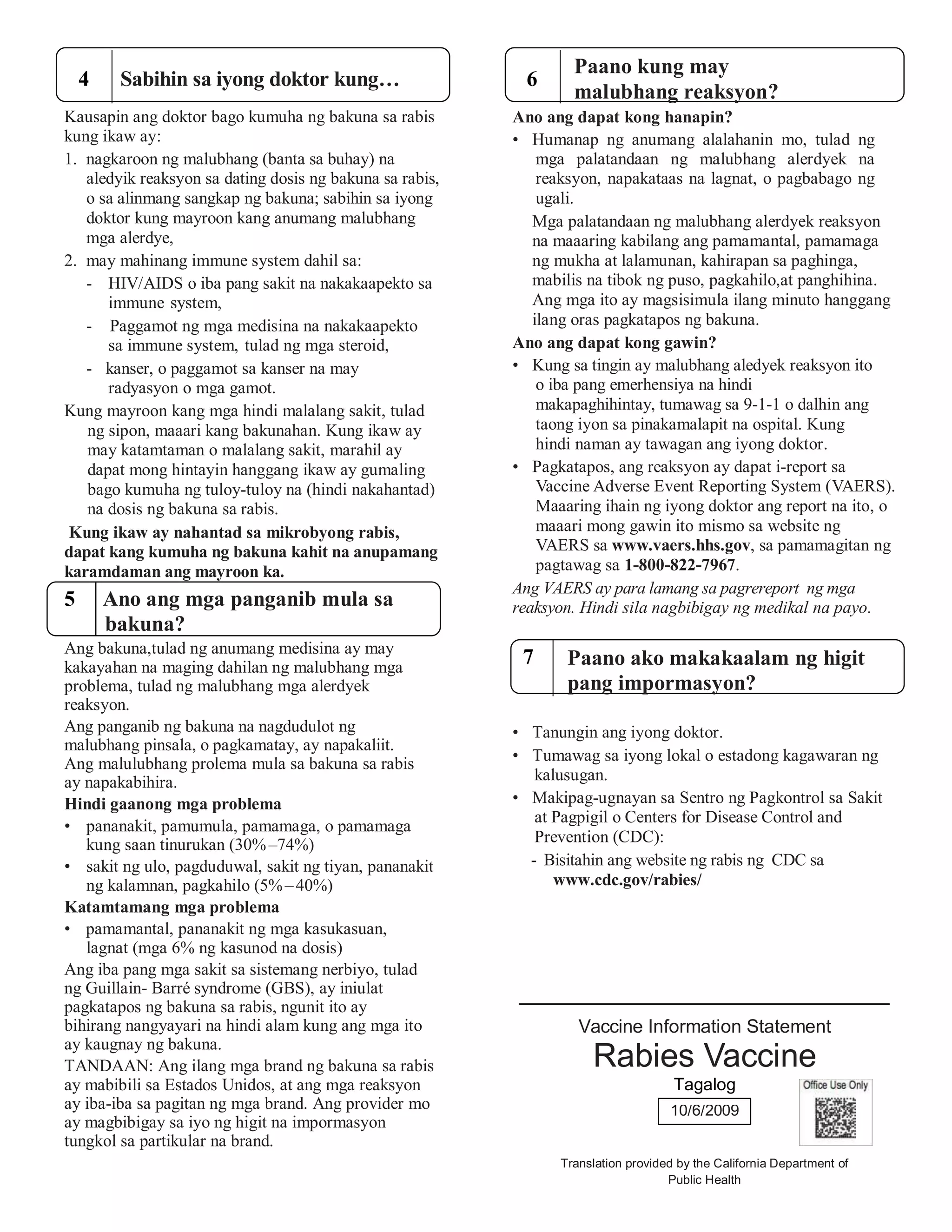 Tagalog rabies | PDF