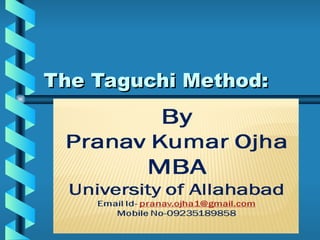 Tagauchi method | PPT