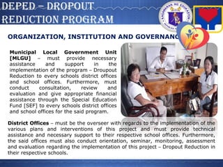Dropout Reduction Program [DRP] Tagbina I and II Districts | PPT