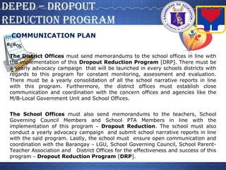 Dropout Reduction Program [DRP] Tagbina I and II Districts | PPT