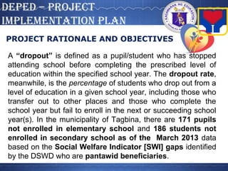 Dropout Reduction Program [DRP] Tagbina I and II Districts | PPT