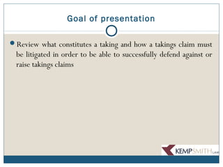 Takings law and groundwater regulation - how do we coexist? Deborah ...