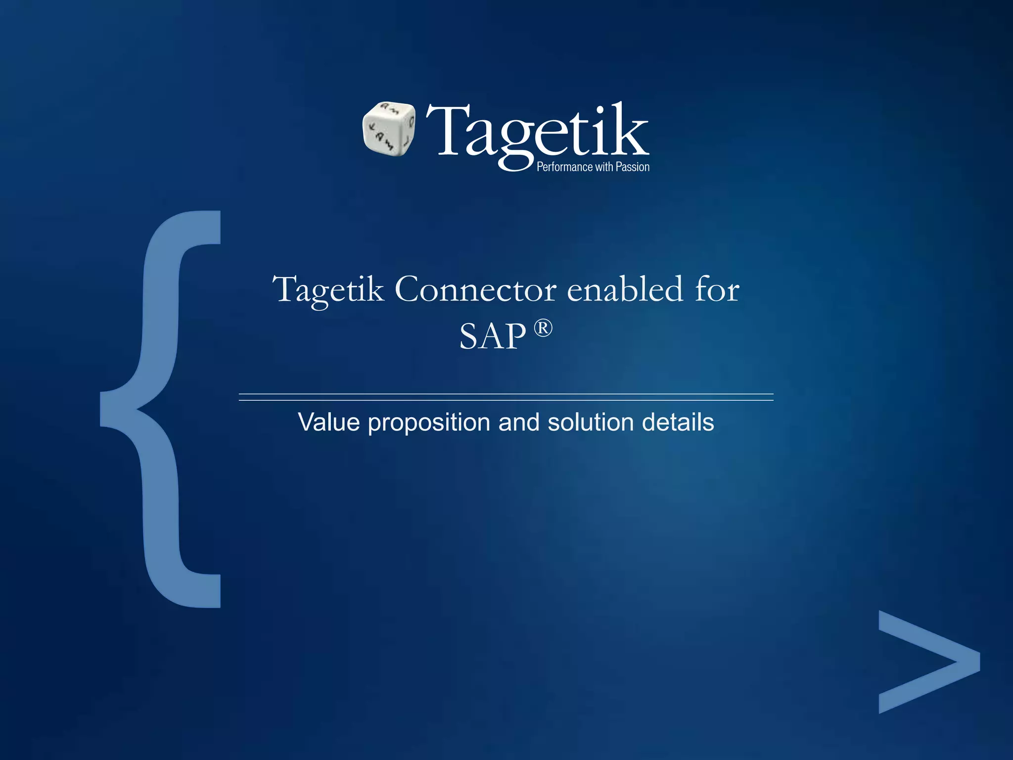 Tagetik sap connector solution details | PPTX