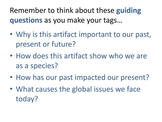 Tag examples and guiding questions | PPT