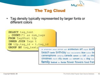 Tagging and Folksonomy Schema Design for Scalability and Performance | PPT