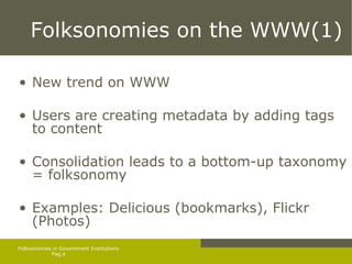 Tagging in government institutions | PPT