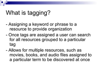 User Based Tagging in Libraries | PPT
