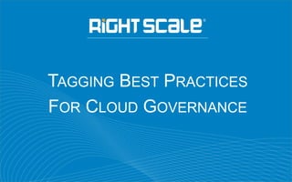 Tagging Best Practices for Cloud Governance | PDF
