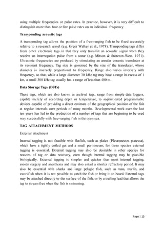 Tagging methods for stock assessment and research in fisheries | DOCX