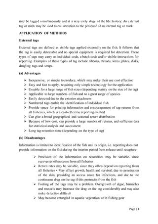 Tagging methods for stock assessment and research in fisheries | DOCX