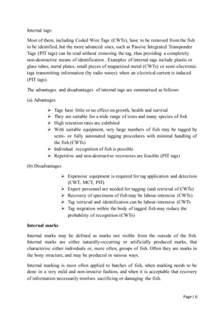 Tagging methods for stock assessment and research in fisheries | DOCX