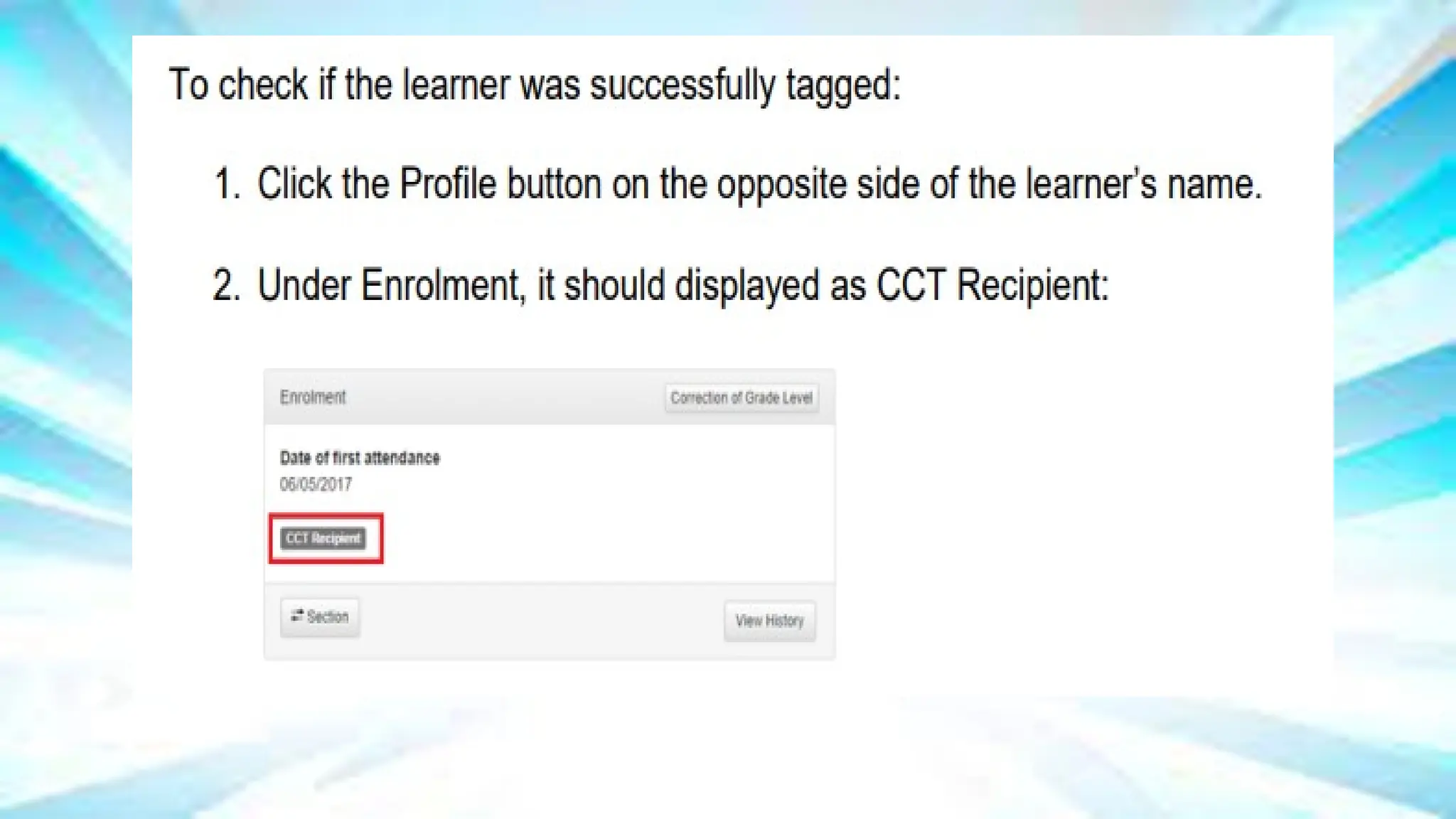 TAGGING of CONDITIONAL CASH TRANSFER (CCT.pptx