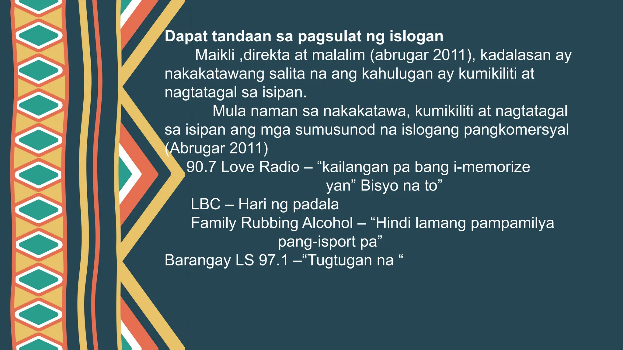 Tagline.at mga Advertisement na Propaganda similar sa Motto ng Product ...