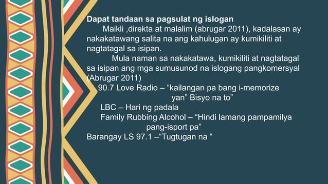 Tagline.at mga Advertisement na Propaganda similar sa Motto ng Product ...