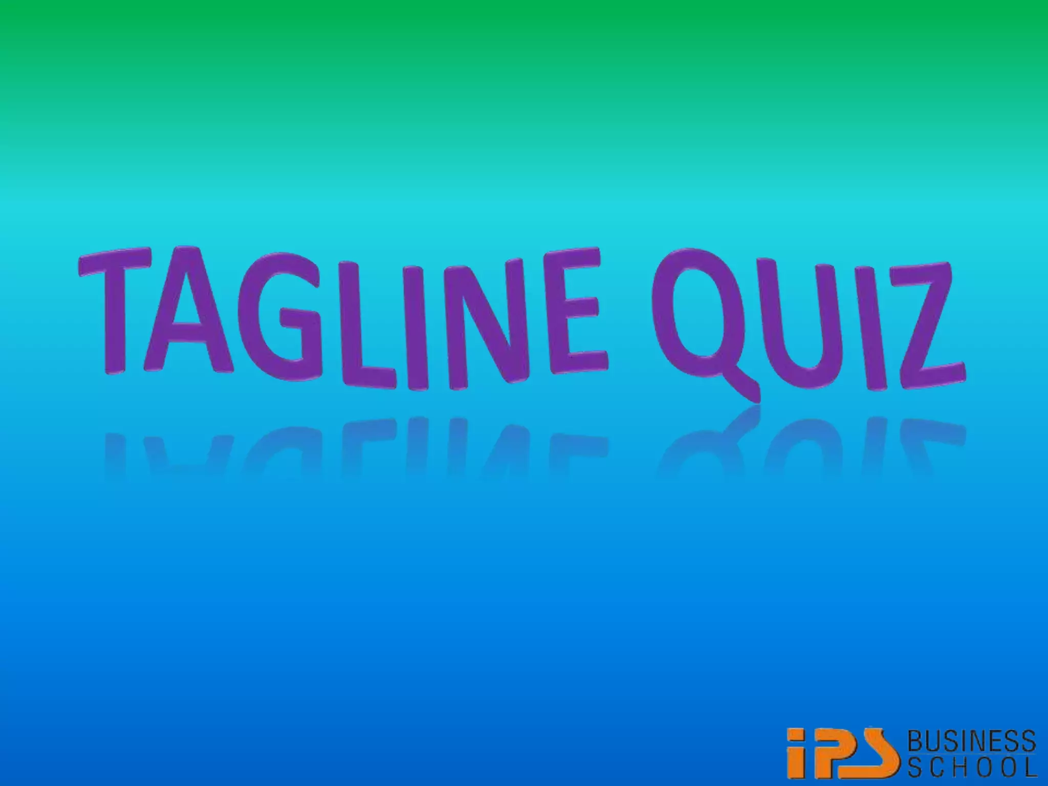 Tagline quiz | PPTX