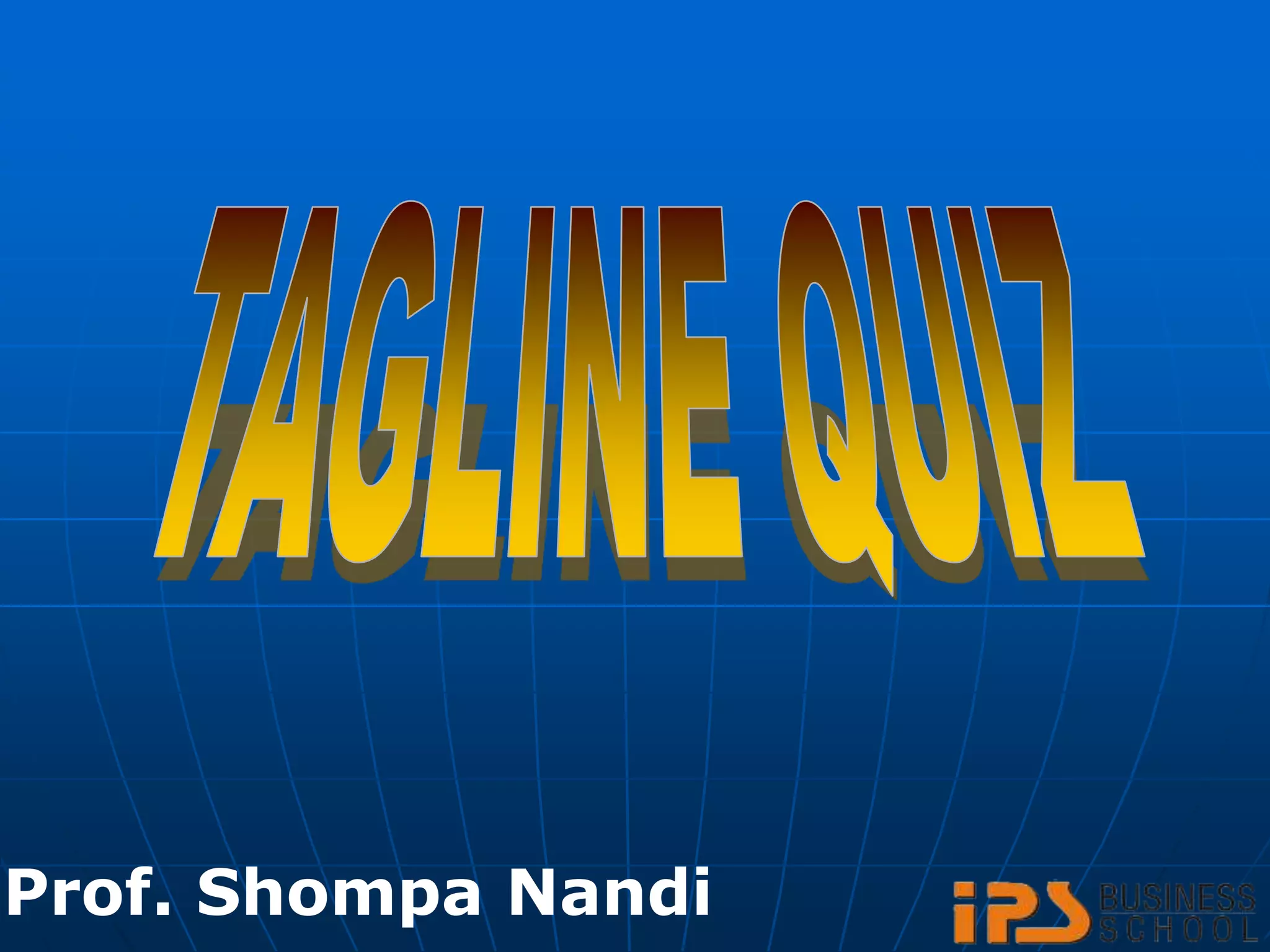 Tagline quiz | PPTX