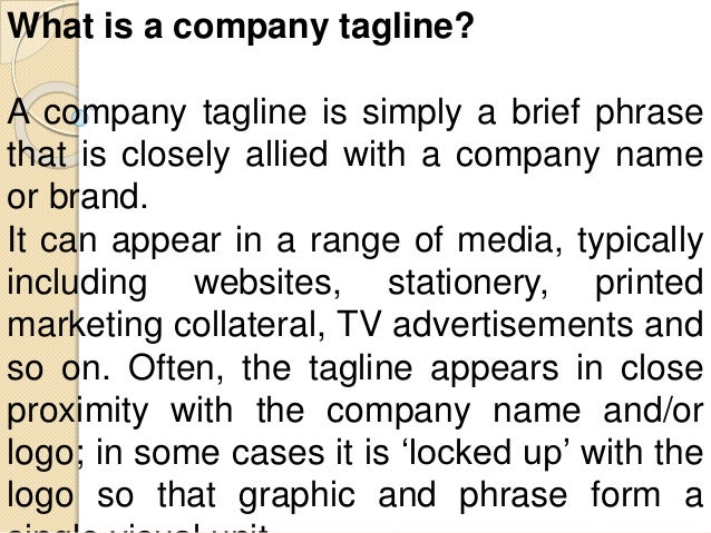 Taglines Definition