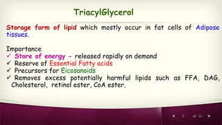 Tag metabolism | PPSX