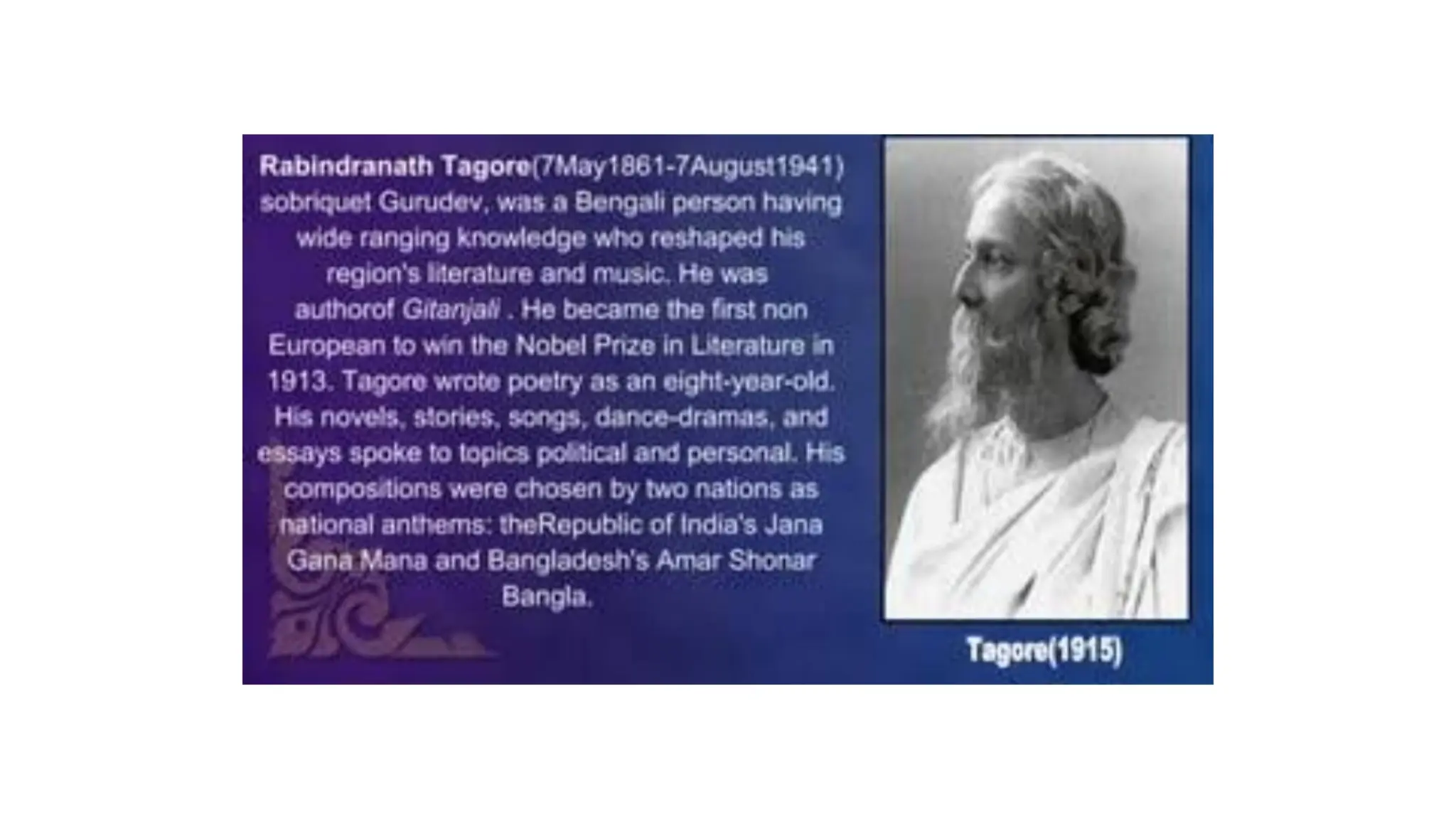 Ravindranath tagore - gitanjali biography | PPTX
