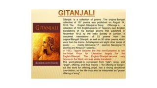 Ravindranath tagore - gitanjali biography | PPTX