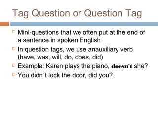 Tag question | PPT