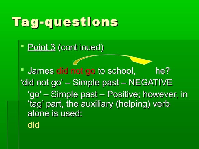 Tag Questions Powerpoint | PPT