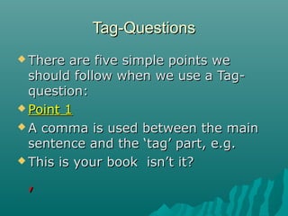 Tag Questions Powerpoint | PPT