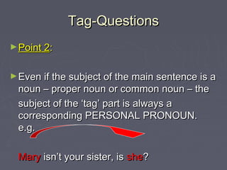 Tag Questions Powerpoint | PPT